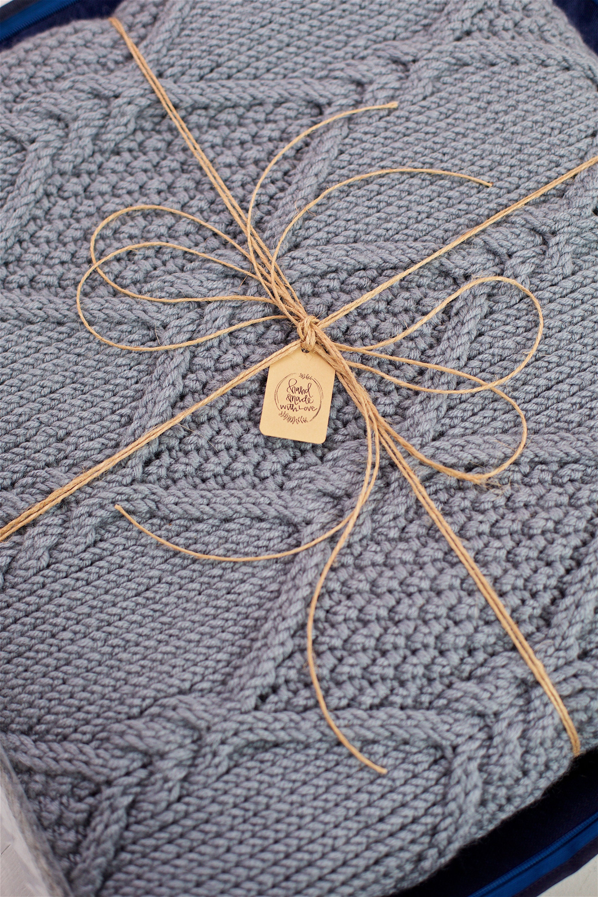 Warm Cable Knit Throw Knitted Bedspread Chunky Knit Blanket - Etsy