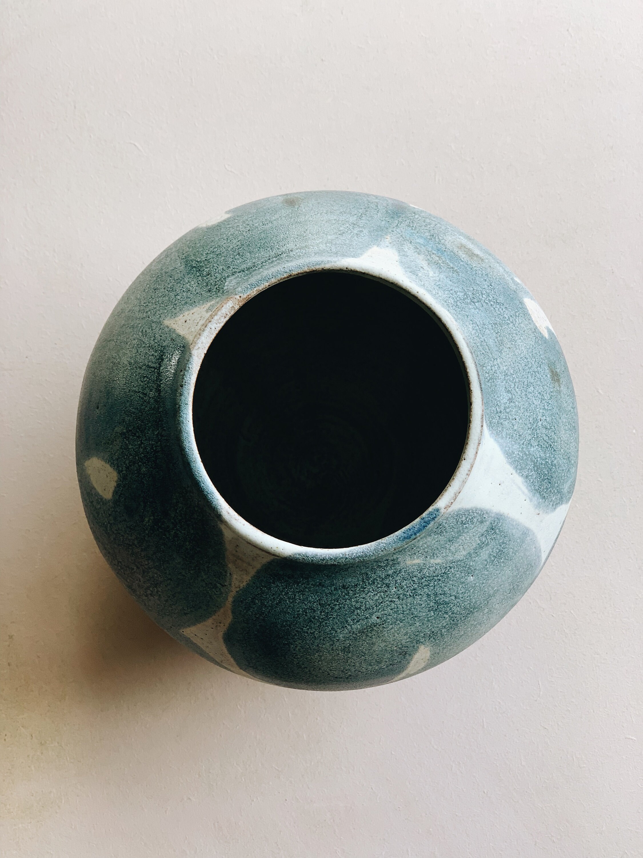 Ocean Wave Moon Jar, Handmade Round Stoneware Ceramic Vase - Etsy