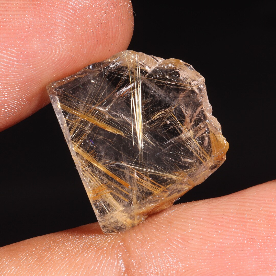 Natural Golden Rutile Quartz Slice, Polished Slice Rutile Quartz ...