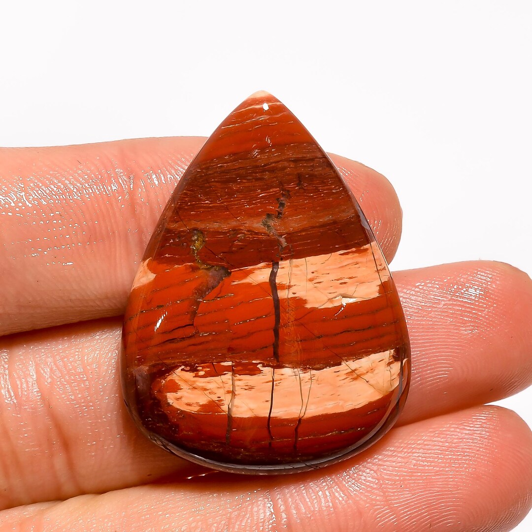 Natural Snake Skin Jasper Pear Shape Cabochon Loose Gemstone, Designer ...