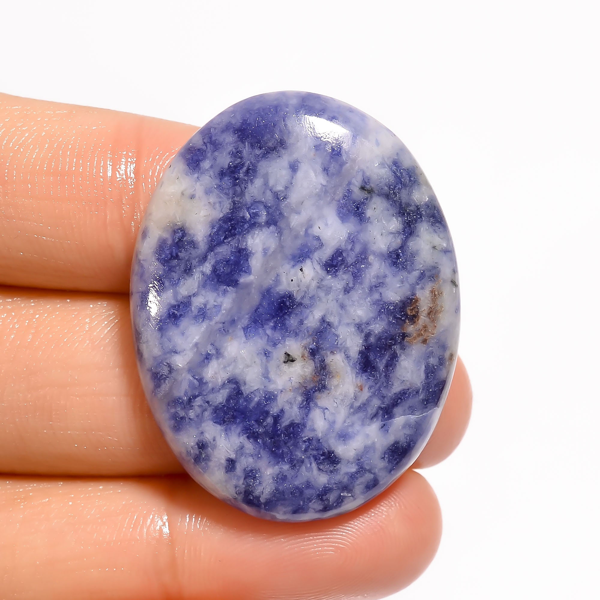 32X19X5 mm K-2981 Dazzling Top Grade Quality 100% Natural Sodalite Oval ...