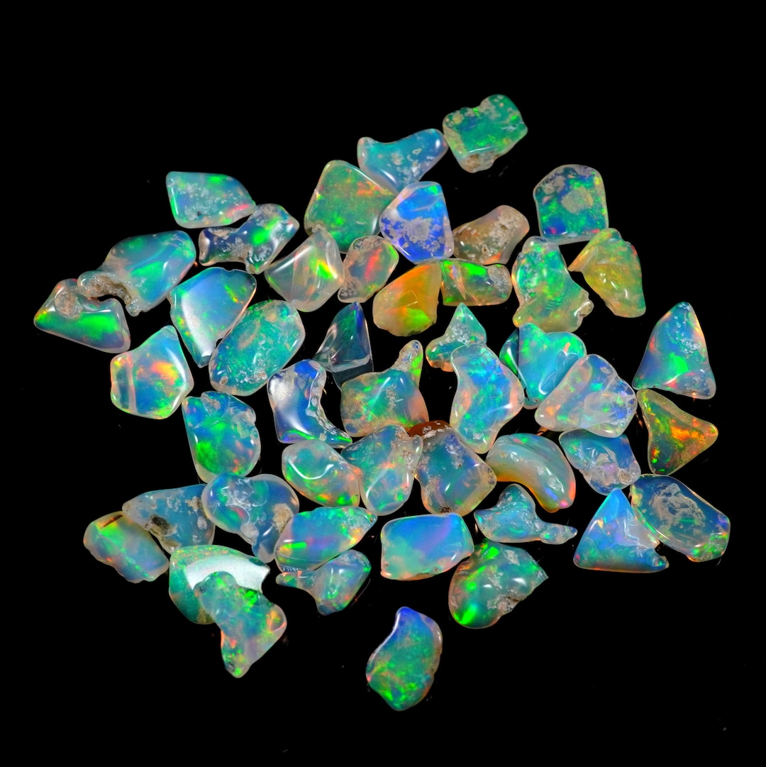 Natural Ethiopian Opal Rough, Multi Fire Opal Lot, Opal Raw Gems ...