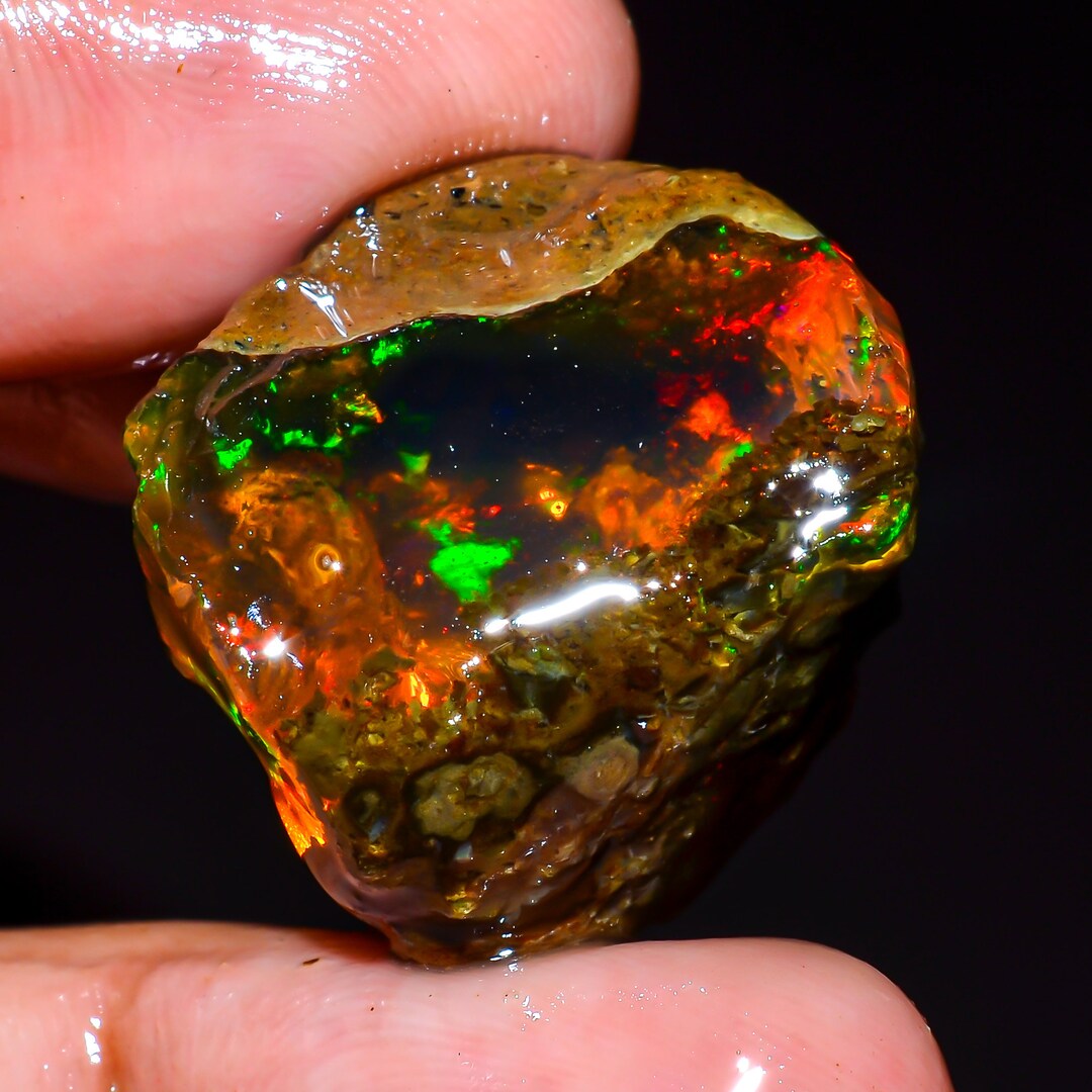 Opal Rough, Ethiopian Opal Raw, Loose Gemstone Oil Opal Rough, Crystal ...