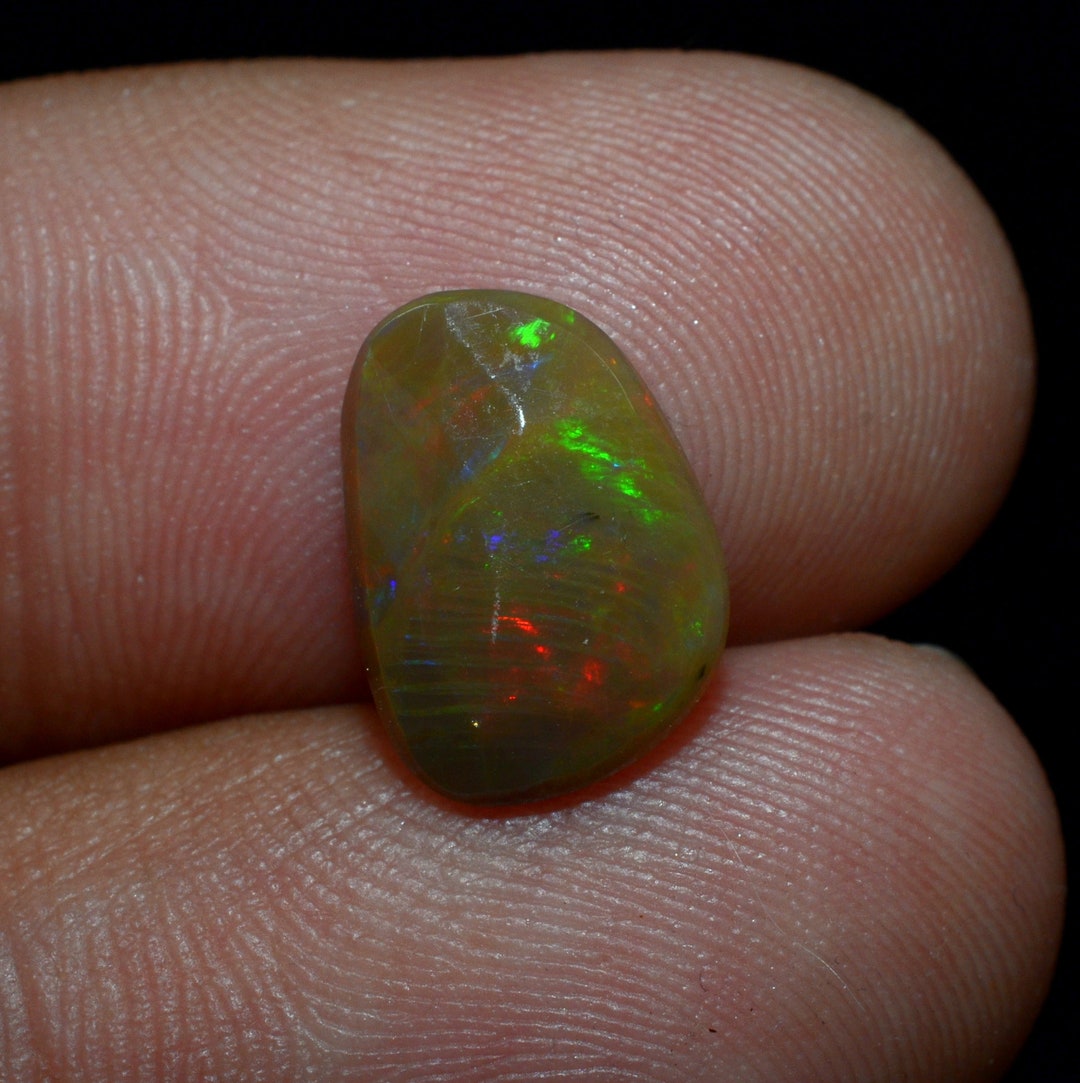 2.00 Ct. Natural Ethiopian Opal Rose Cut, Opal Gemstone, Multi Fire ...