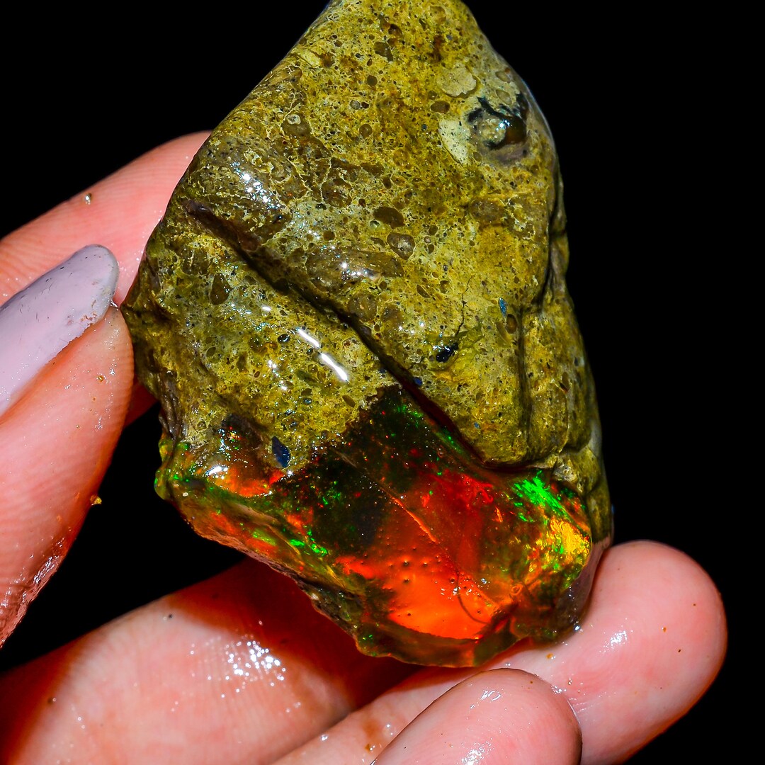 Opal Rough, Loose Gemstone Opal Raw, Opal Crystal, Multi Fire Opal ...