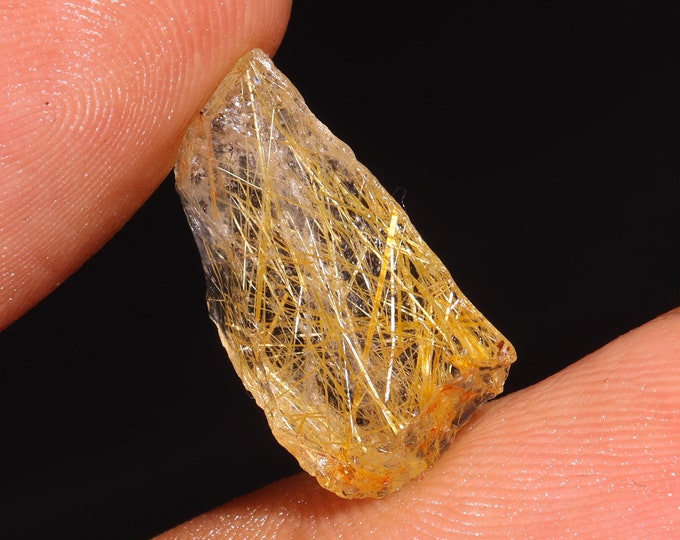 Natural Golden Rutile Quartz Slice, Polished Slice Rutile Quartz ...