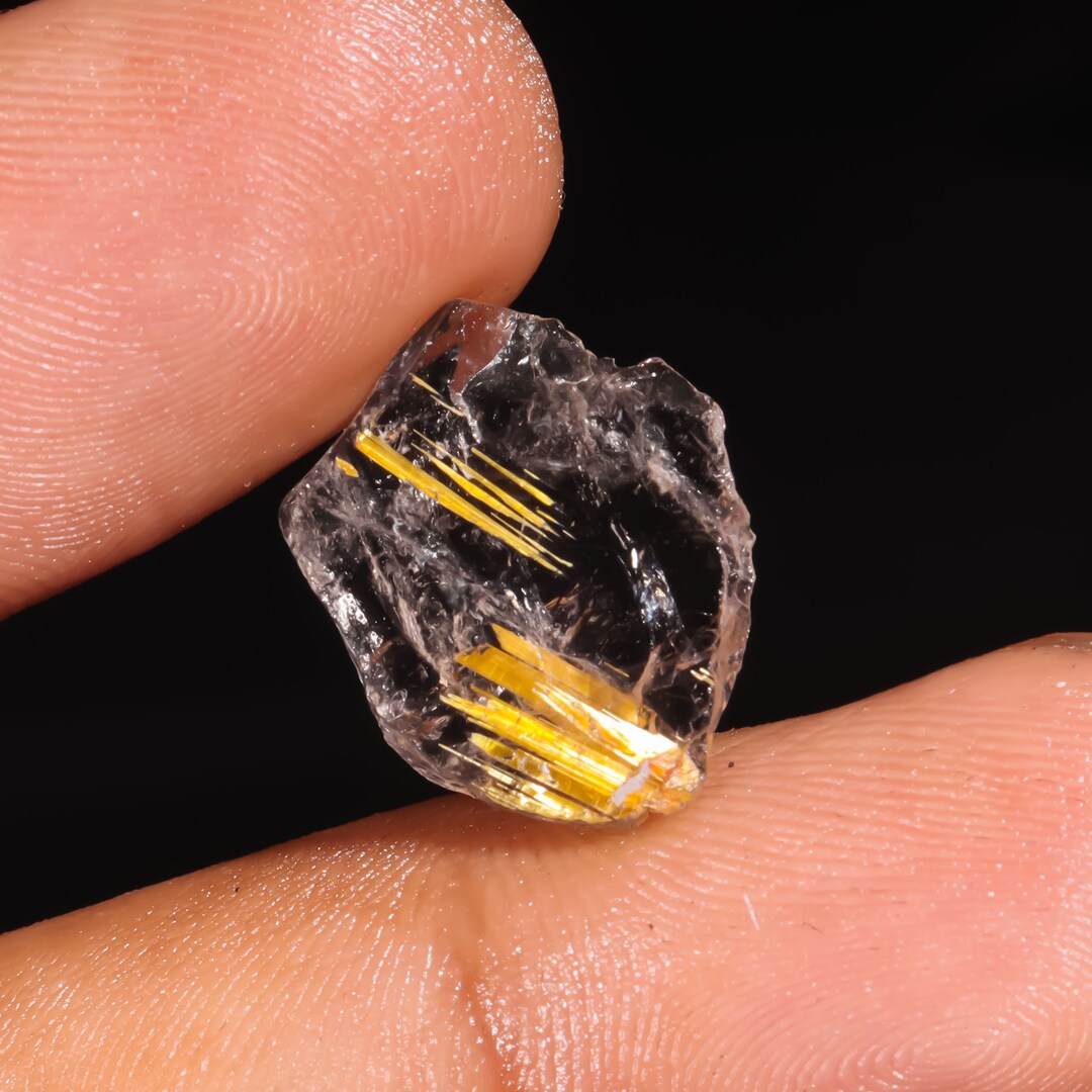 Natural Golden Rutile Quartz Slice, Golden Rutile Quartz Slice Gemstone ...