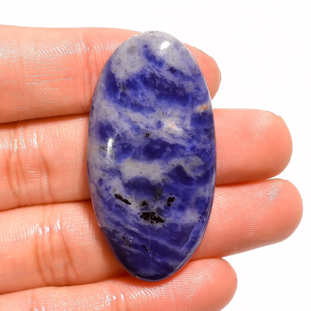 Natural Sodalite, Sodalite Oval Shape Cabochon Loose Gemstone, Smooth ...