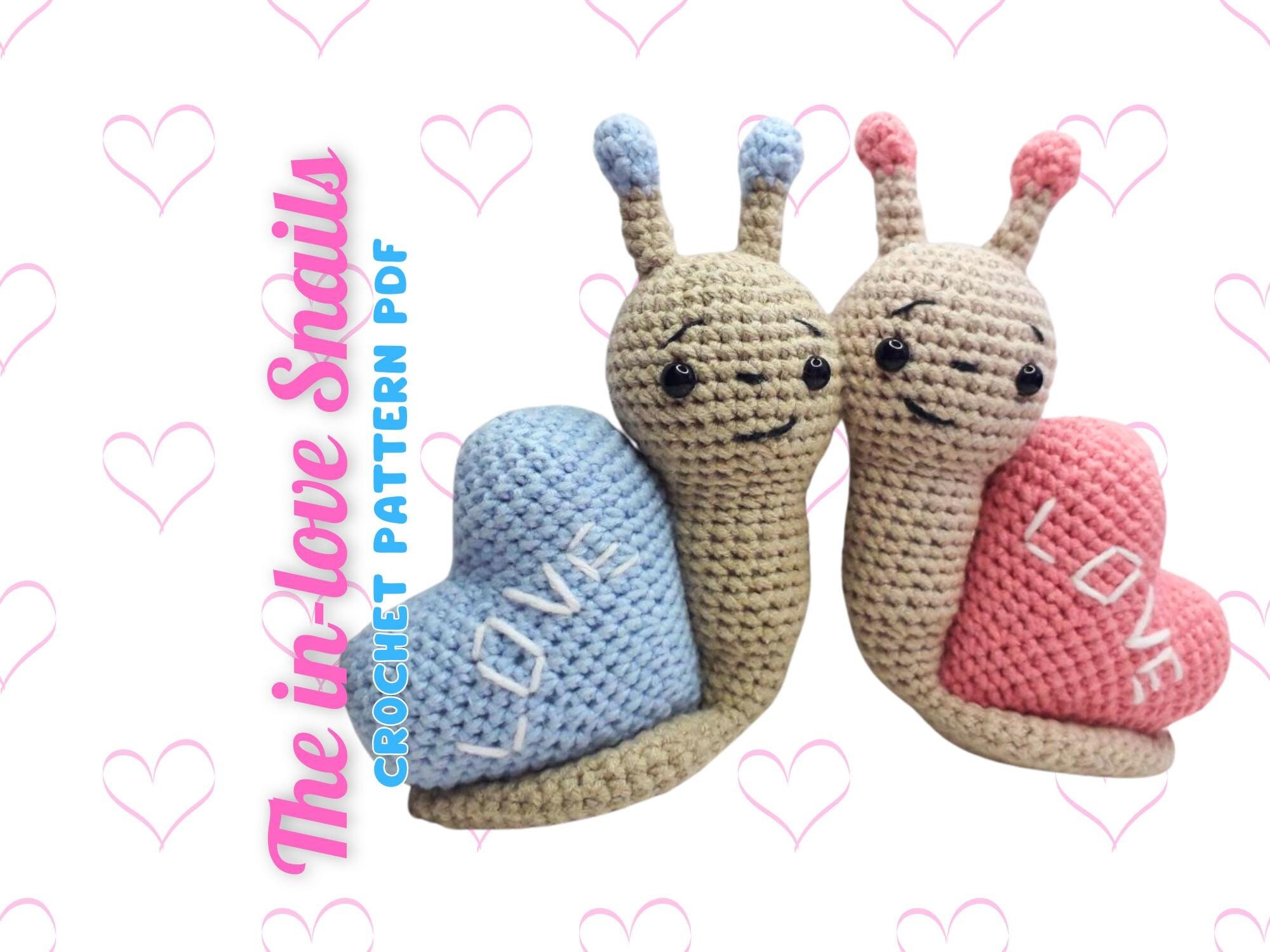 In-love Snails Crochet Pattern, Cute Snail Digital Pattern, Snail ...