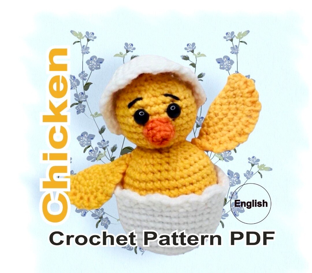 Chicken in Eggshell Crochet Pattern (PDF) - Etsy