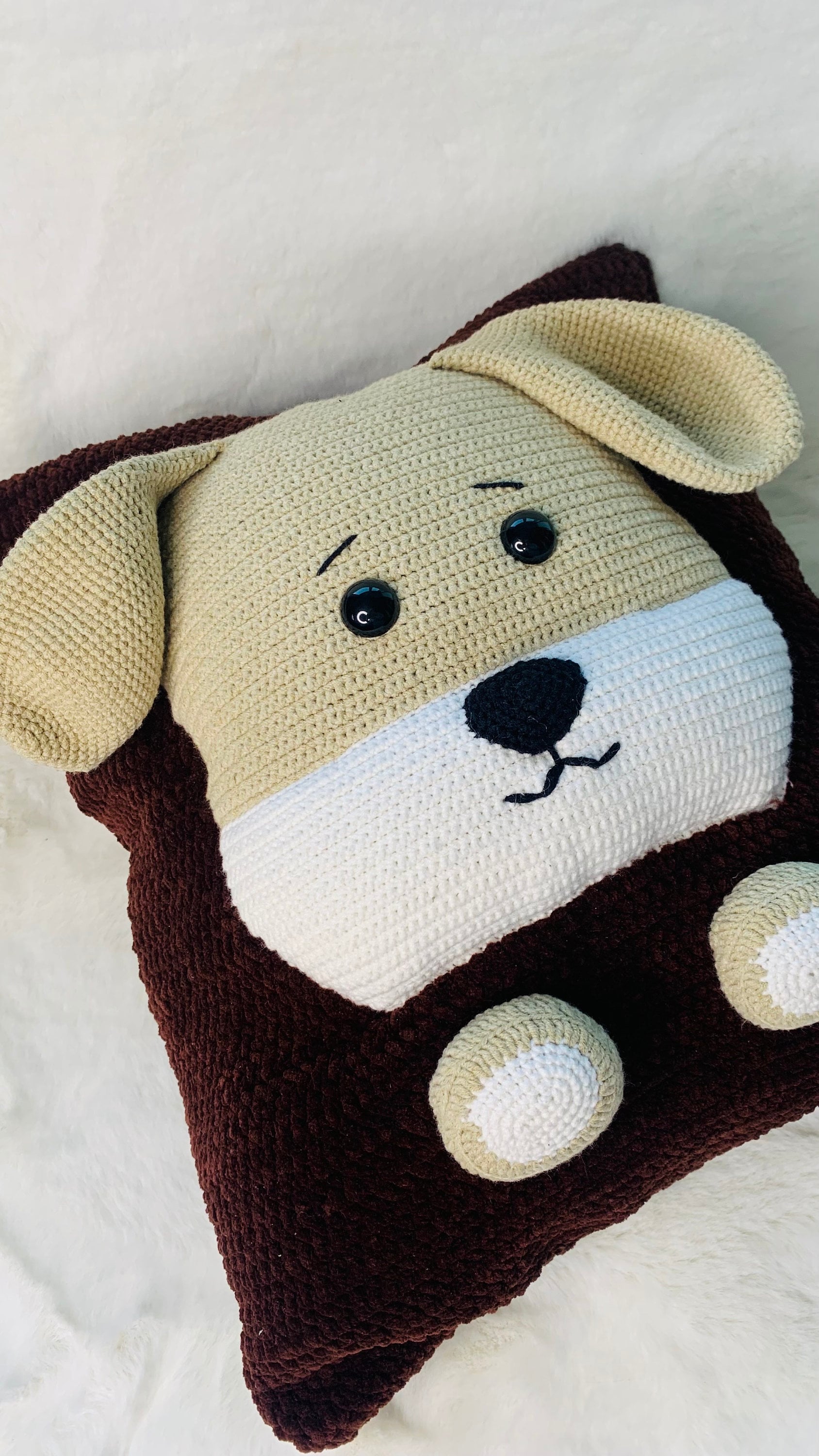 Crochet Pattern Pillow With a Dog, Crochet Dog, Dog Amigurumi Pattern ...
