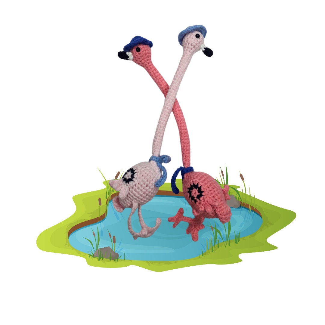 Long Neck Flamingo Crochet Pattern | Amigurumi Bird Toy (PDF) - Etsy