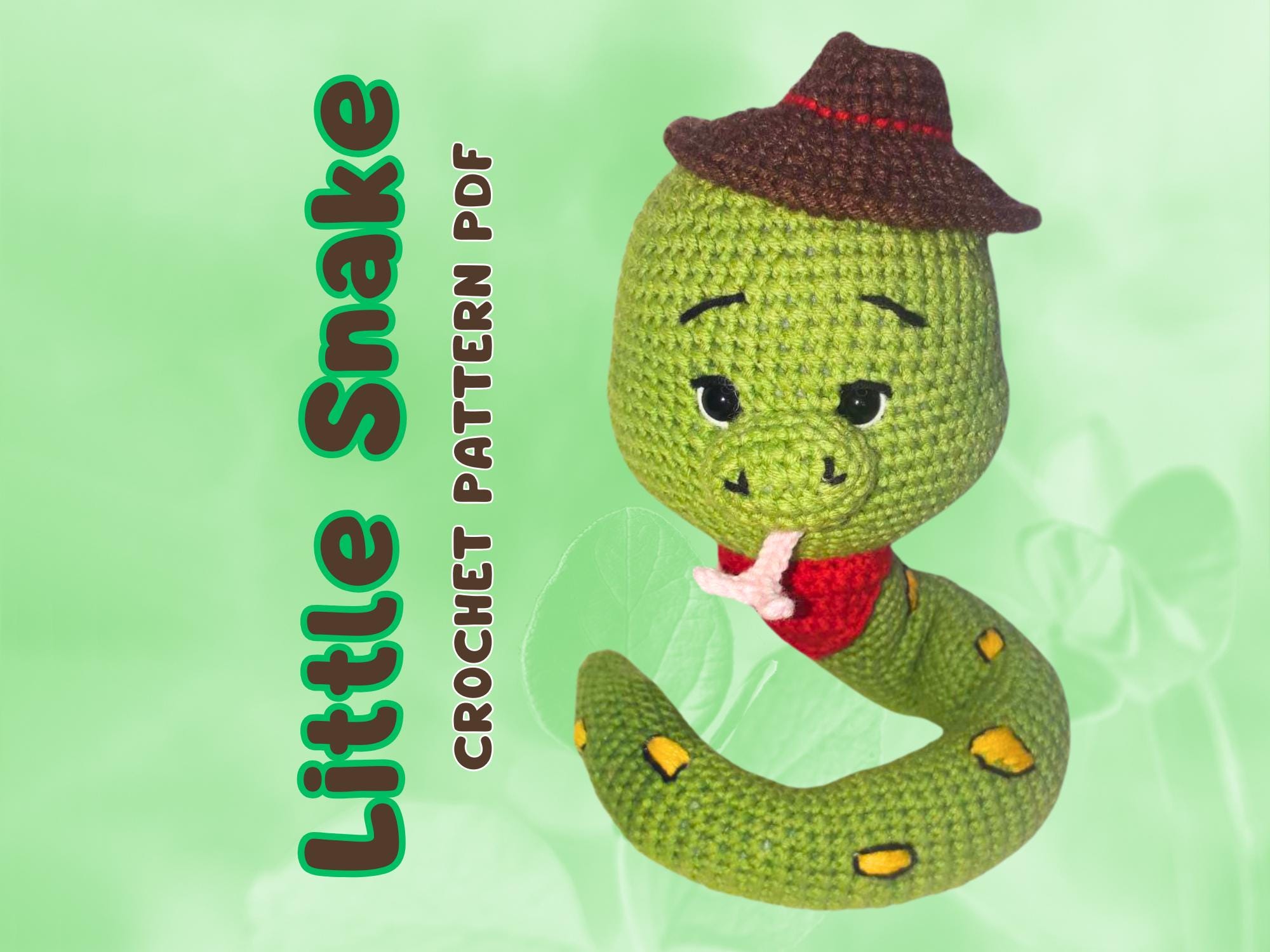 Little Snake, No Sew Snake Crochet Pattern, Beginner Pattern - Etsy