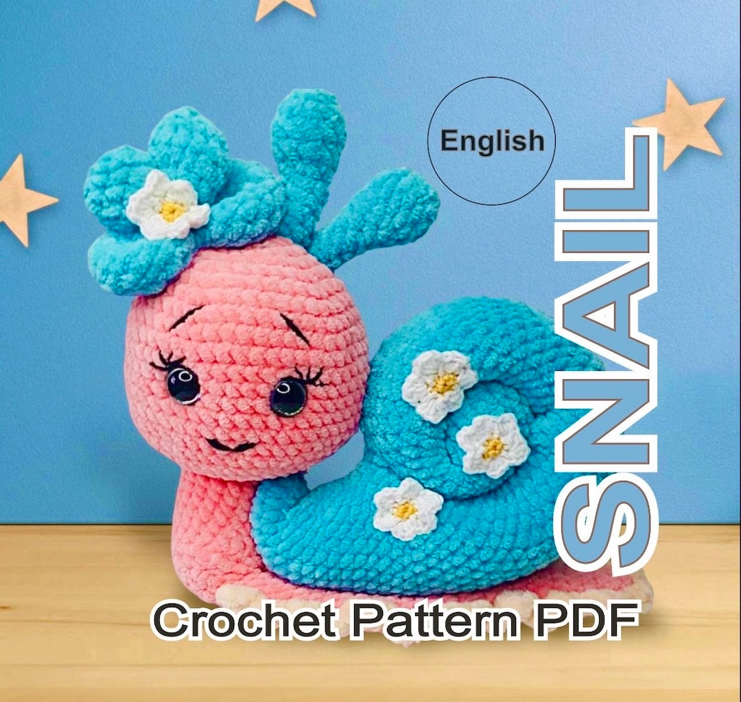 Snail Crochet Pattern, Cute Snail Digital Pattern, Snail Amigurumi PDF ...