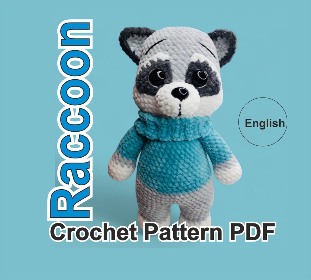 Raccoon Crochet Pattern, Raccoon Digital Pattern, Raccoon Amigurumi PDF ...