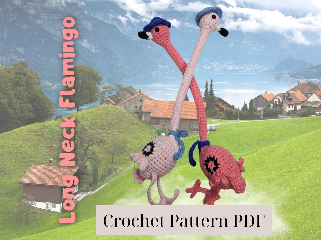 Long Neck Flamingo Crochet Pattern | Amigurumi Bird Toy (PDF) - Etsy