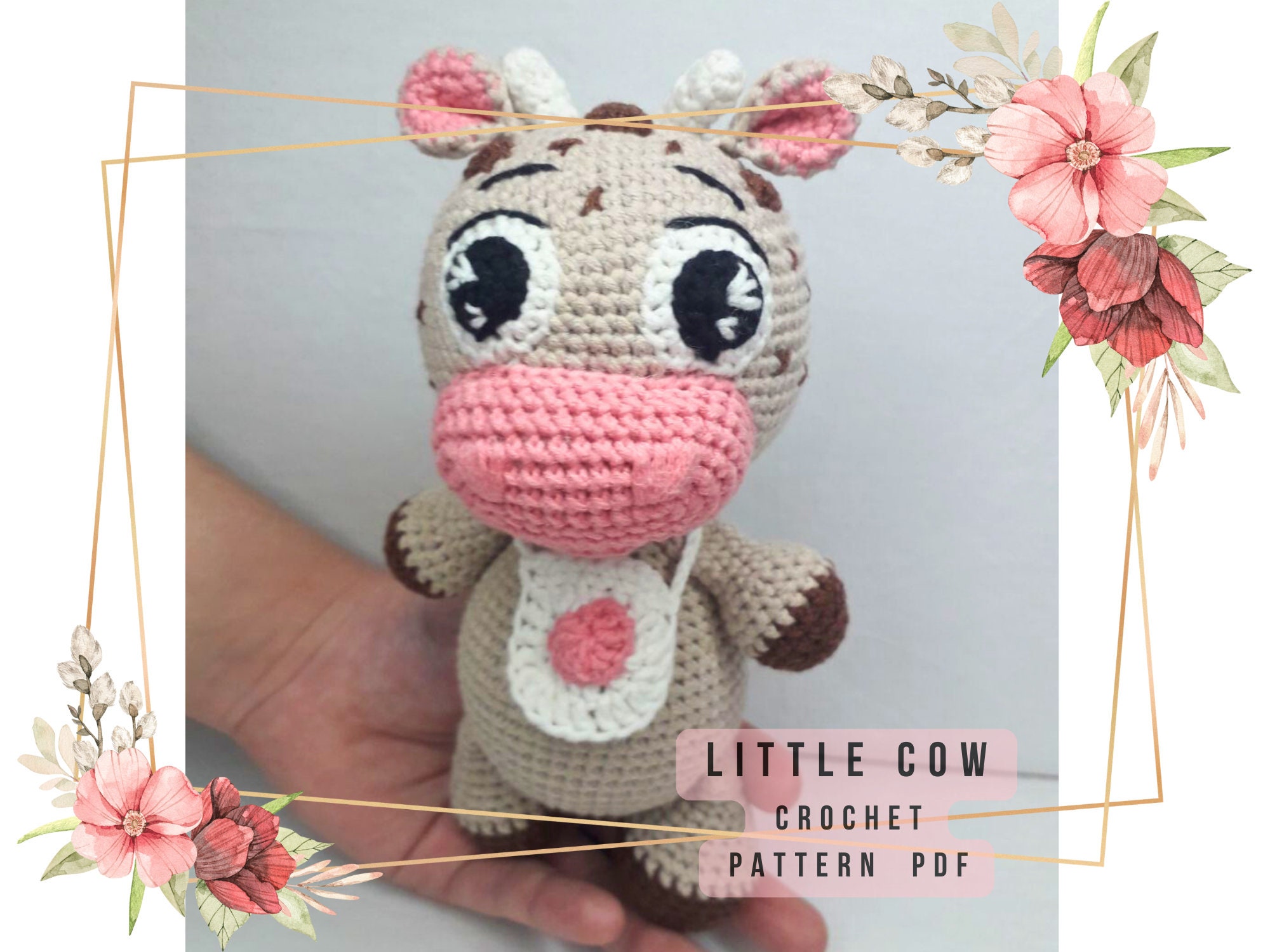 Crochet Cow Pattern, Crochet Pattern Animals, Cow Amigurumi Pattern - Etsy