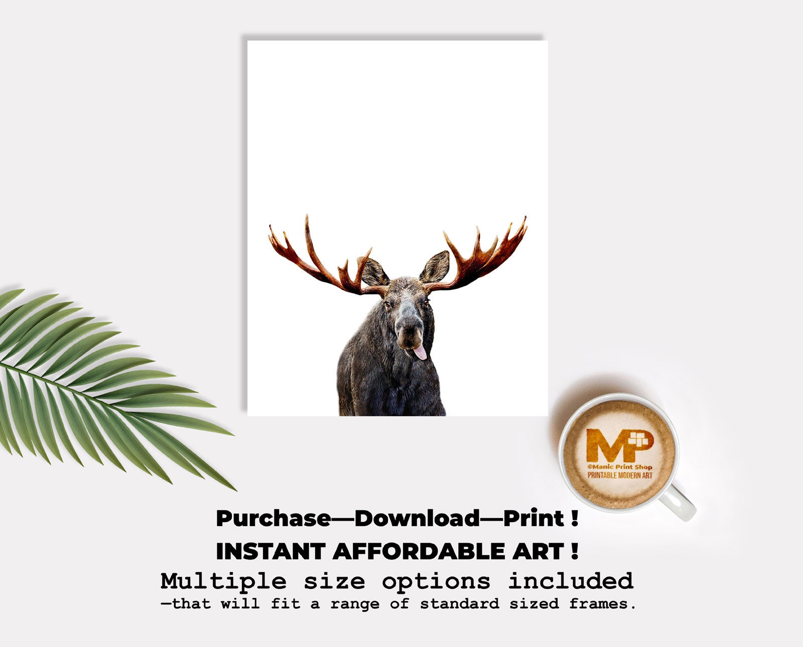 Moose Poster Wildlife Photography Forest Animals Printable Wall Art ...