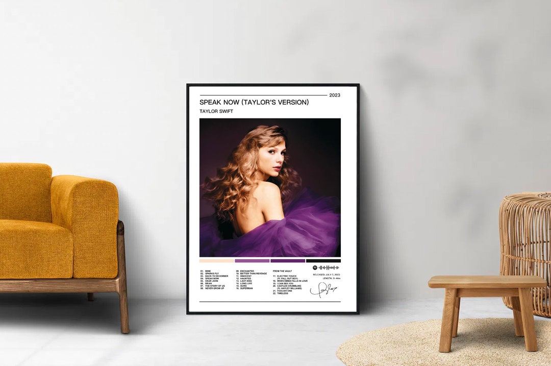 Taylor Swift Speak Now Taylors Version Album Poster Swiftie Merch Album ...