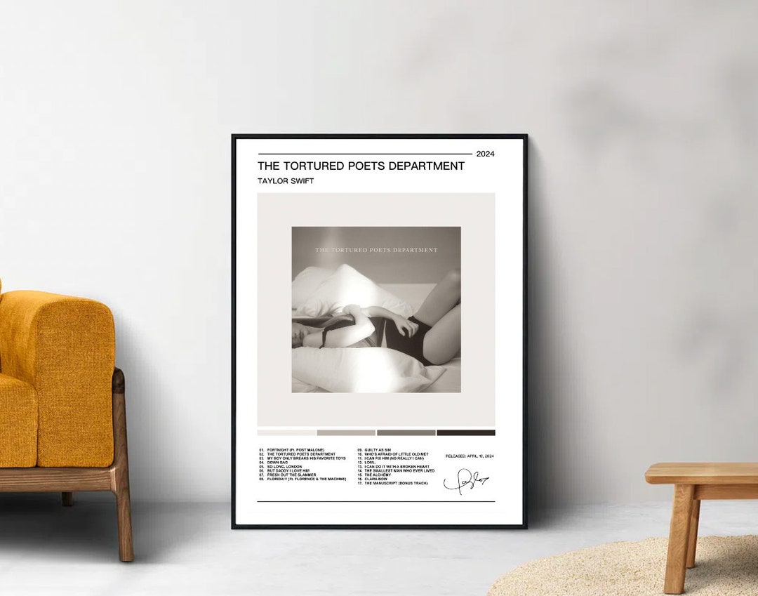 Taylor Swift Tortured Poets Department Album Poster Swiftie Merch ...
