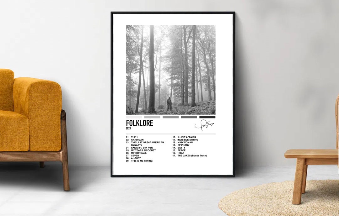 Taylor Swift Folklore Album Poster Swiftie Merch Tour - Etsy Canada