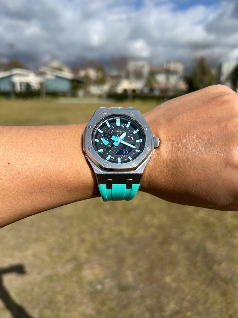 Custom Made Tiffany Blue Casioak MODS Watch Casio G-shock - Etsy