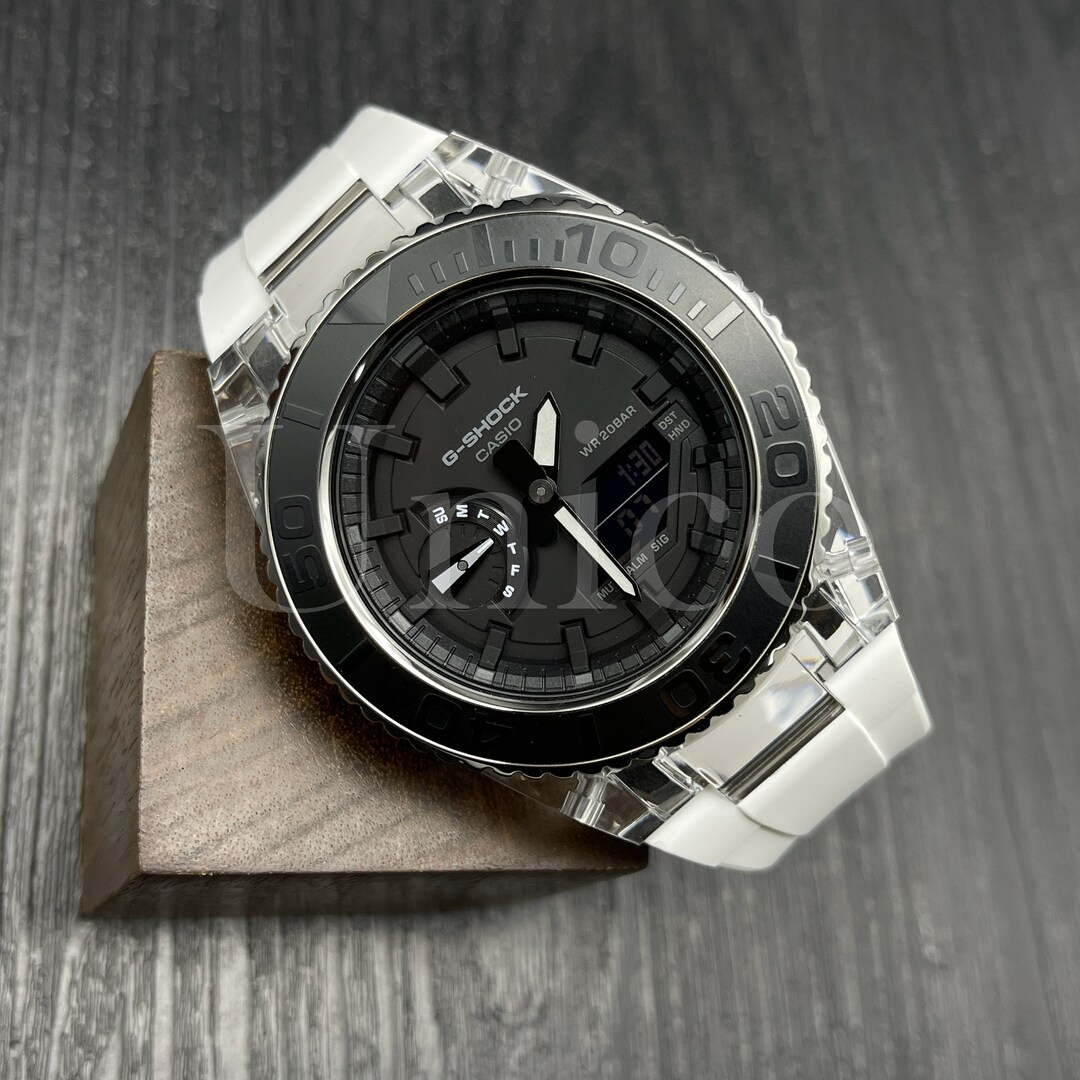 Custom GA2100-7A Casio G-shock Yacht Master Black Clear Case - Etsy