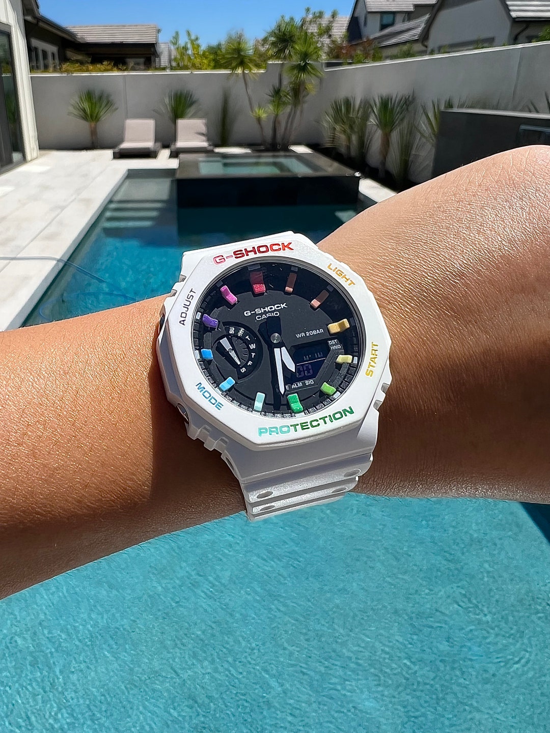 Custom Made Colorful Rainbow Index and Case Cover Casio - Etsy