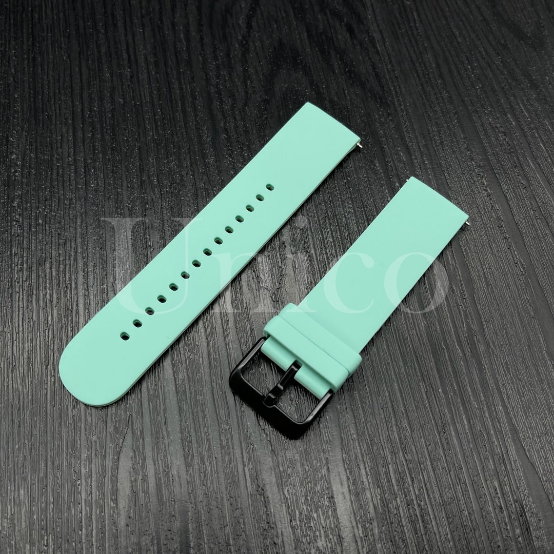 20 22 MM Blue/light Blue Silicone Rubber Watch Band Strap - Etsy