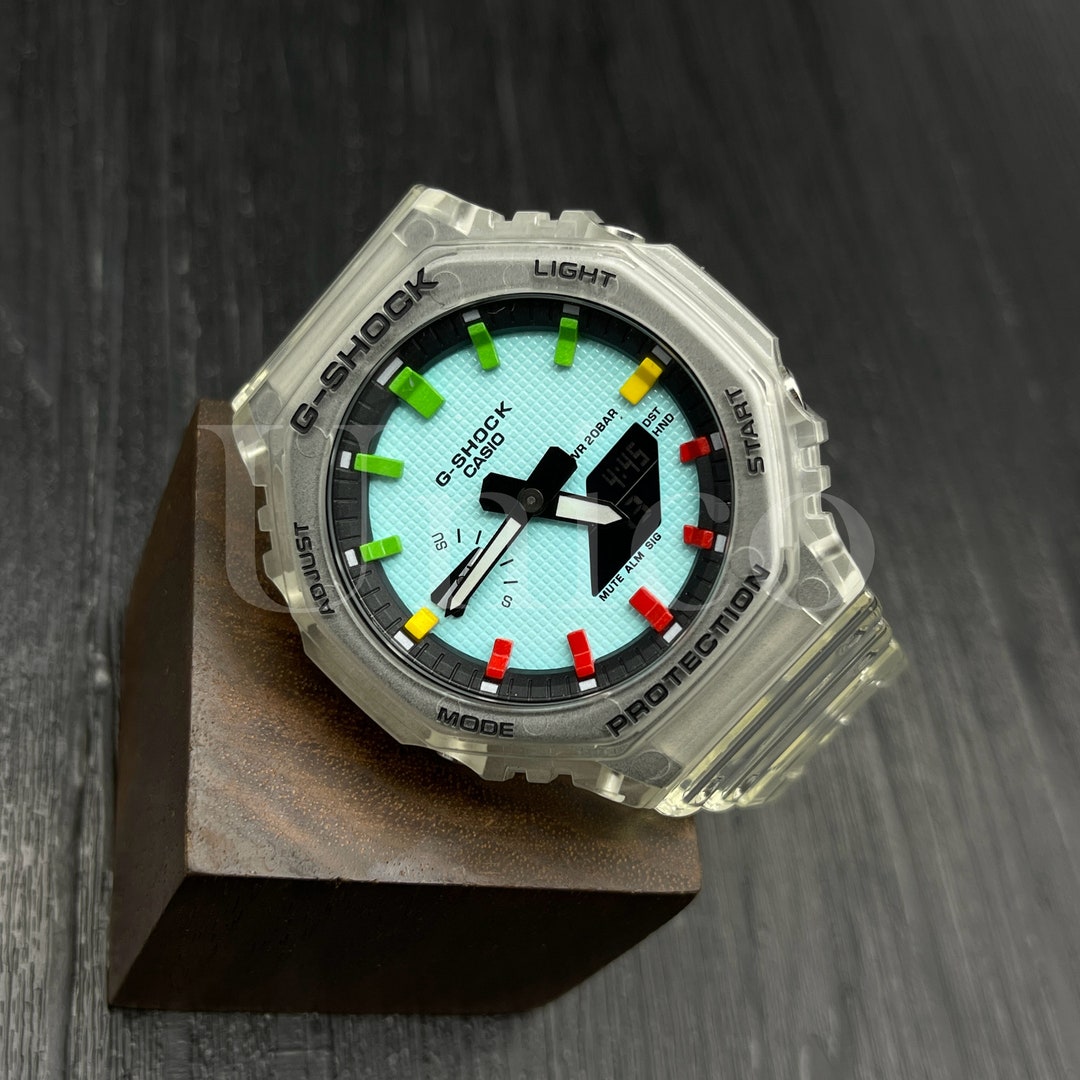 Custom Made G-shock Clear Watch GA2100SKE-7A Casio Ice Blue - Etsy