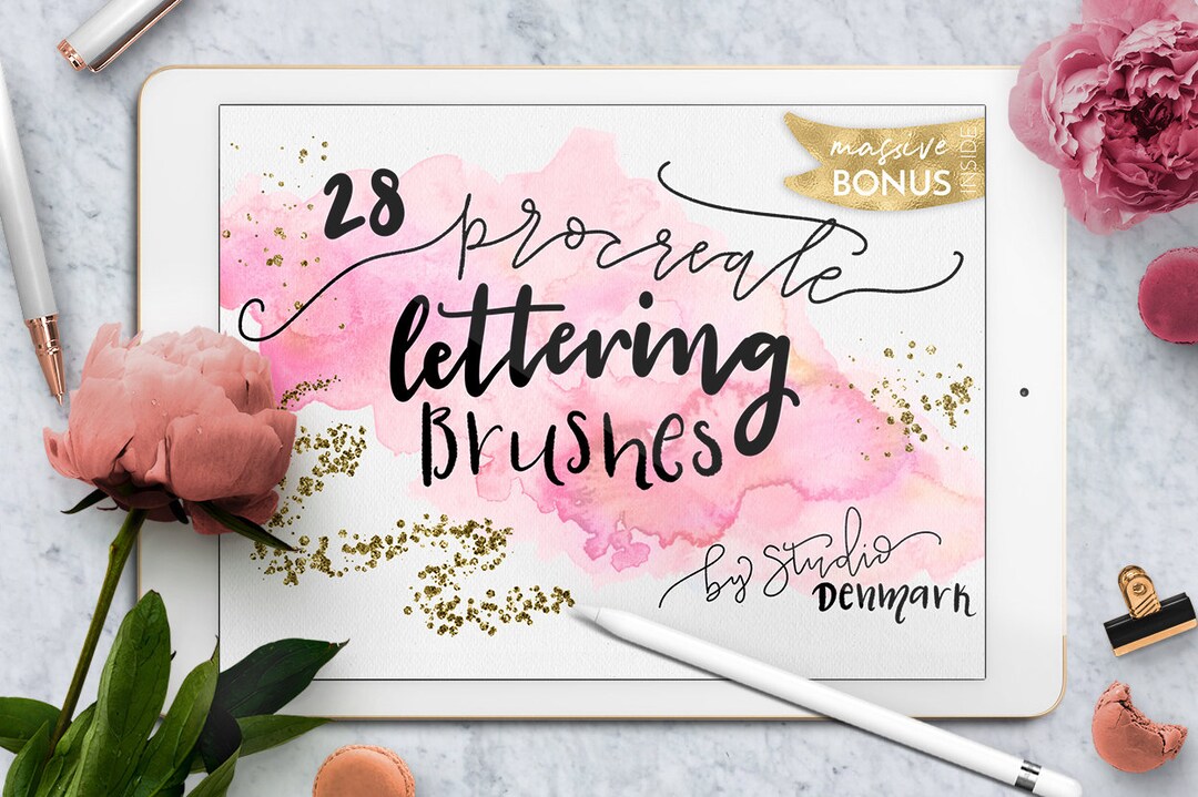Procreate Lettering Brush Bundle - Etsy