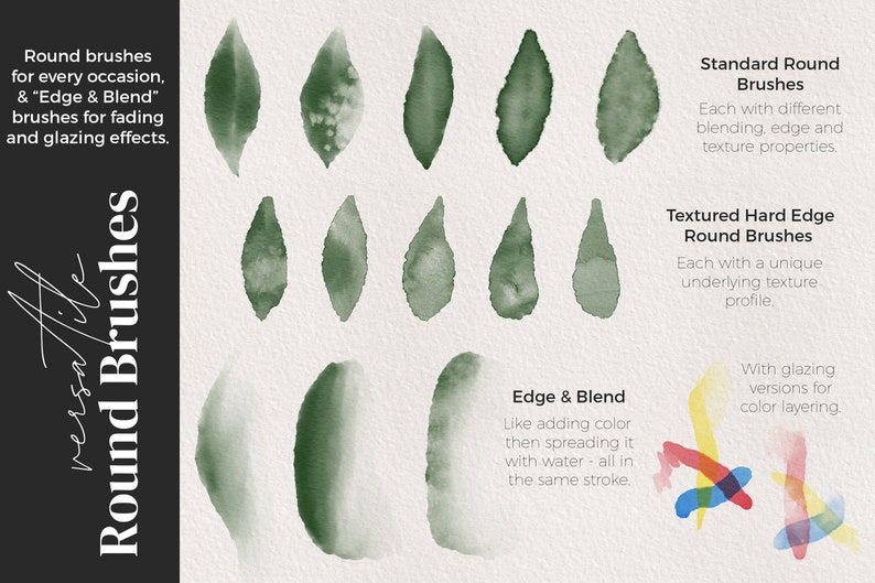 Watercolor Procreate Brush Bundle: Dynamic and Realistic Brushes for ...
