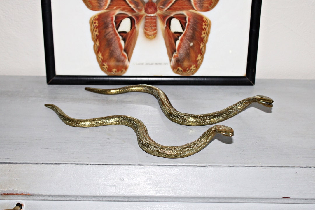 Brass Snakes 9.57 / 24cm Decoration to Stand - Etsy