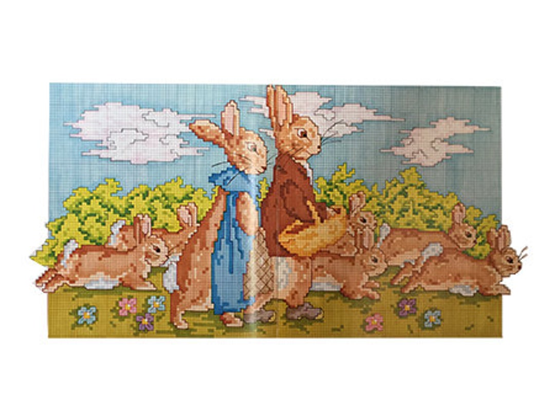 Beatrix Potter Rabbits Vintage Cross Stitch Patterns to Download - PDF ...