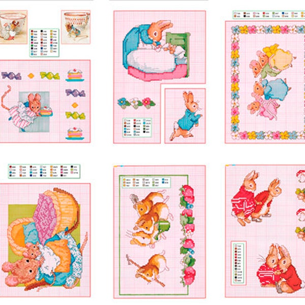 Beatrix Potter Cross Stitch Pattern - Etsy UK