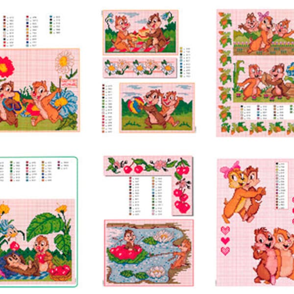 Chip and Dale Cross Stitch Pattern - Etsy