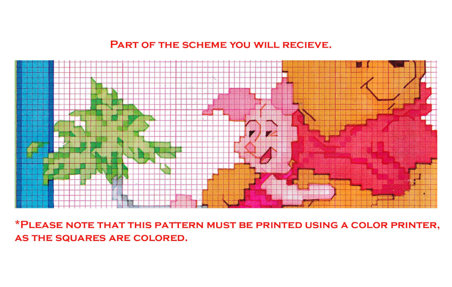 Winnie the Pooh Vintage Cross Stitch Pattern to Download PDF - Etsy