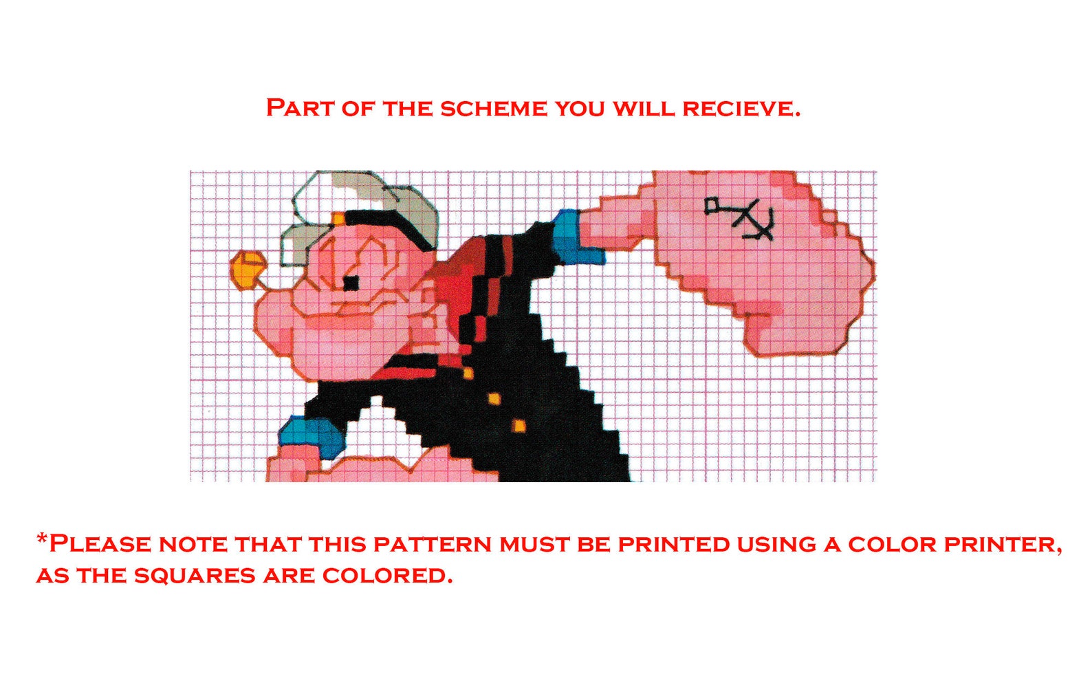 Set of Popeye Vintage Cross Stitch Patterns to Download - PDF File - Etsy