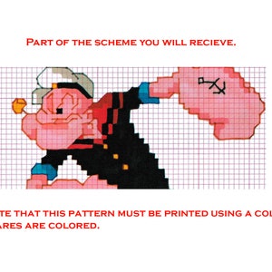 Set of Popeye Vintage Cross Stitch Patterns to Download - PDF File - Etsy