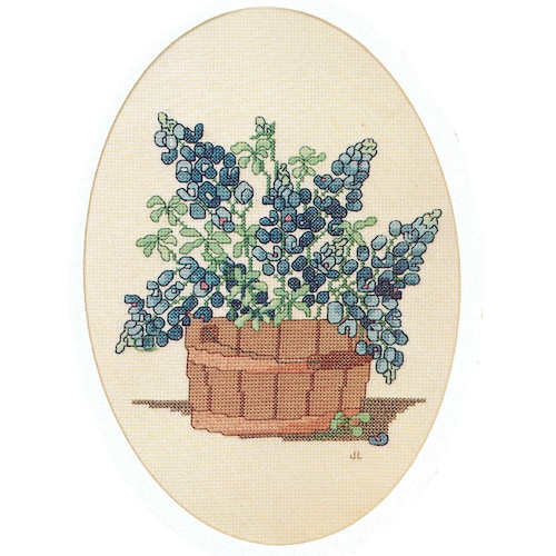 Bucket of Bluebonnets Vintage Cross Stitch Pattern to Download - Etsy