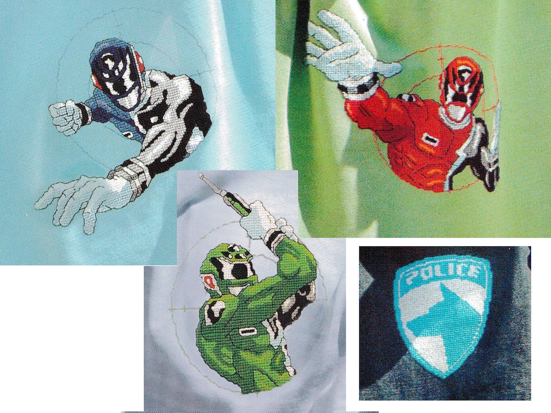 Power Rangers Set of Vintage Cross Stitch Patterns to Download - PDF ...