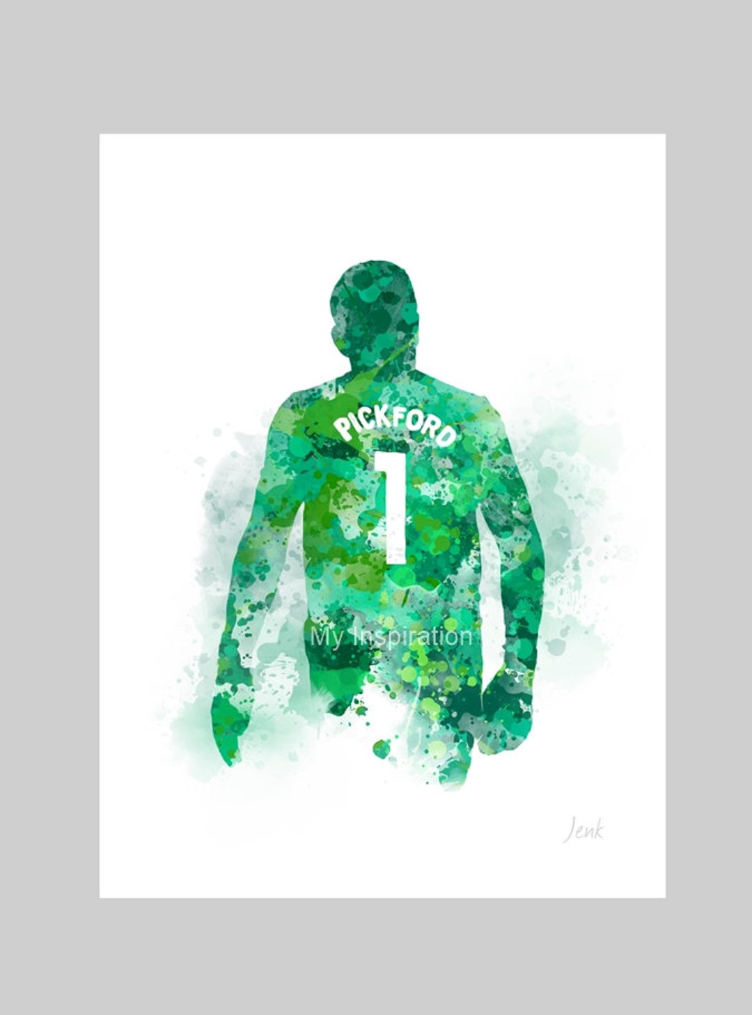 Jordan Pickford ART PRINT Everton, Football, Sport, Goalkeeper, Gift ...