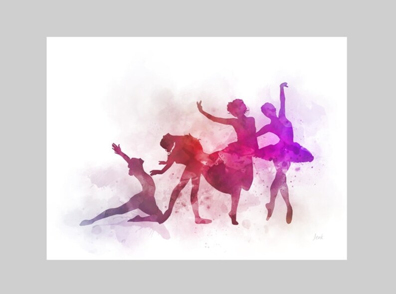 Ballet Dancers ART PRINT Ballerina Dance Gift for Her Wall - Etsy UK