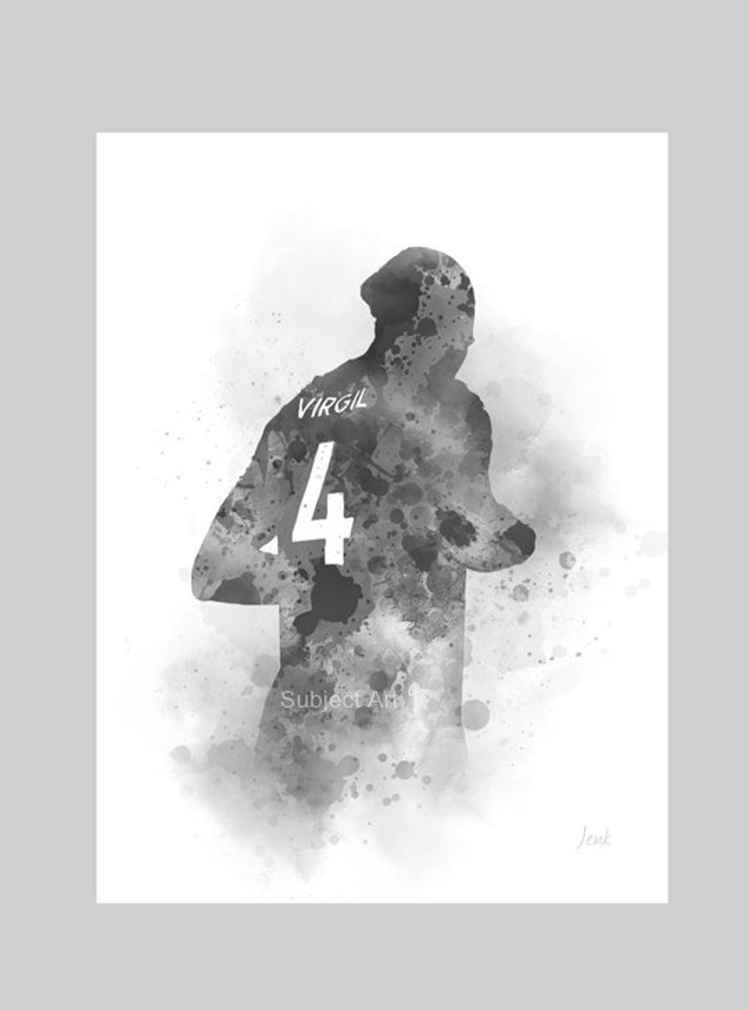 Virgil Van Dijk ART PRINT Liverpool, Football, Sport, Gift, Wall Art ...