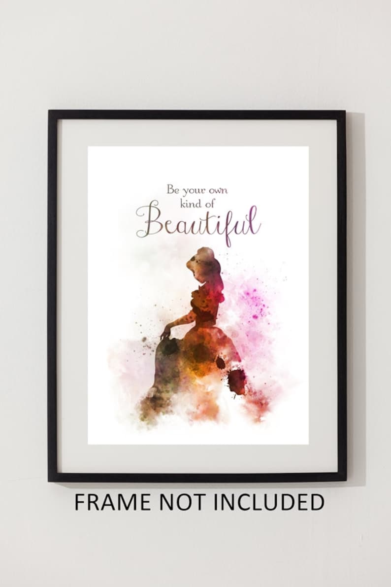 Belle Quote ART PRINT Beauty and the Beast Princess Nursery - Etsy