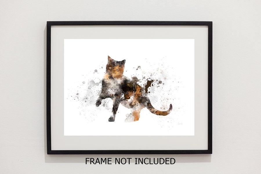 Tortoiseshell Cat ART PRINT Animal Gift Wall Art Home Decor - Etsy