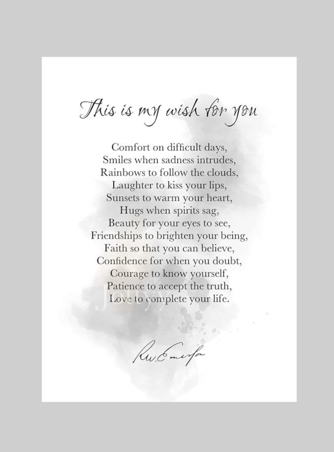 This is My Wish for You Poem ART PRINT Gift Idea, Inspirational ...