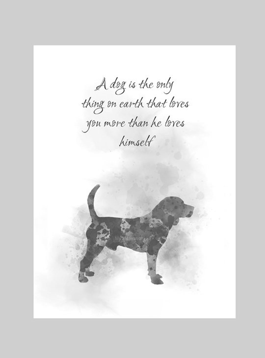 Beagle Quote ART PRINT Dog, Animal, Pet, Gift, Wall Art, Home Decor ...