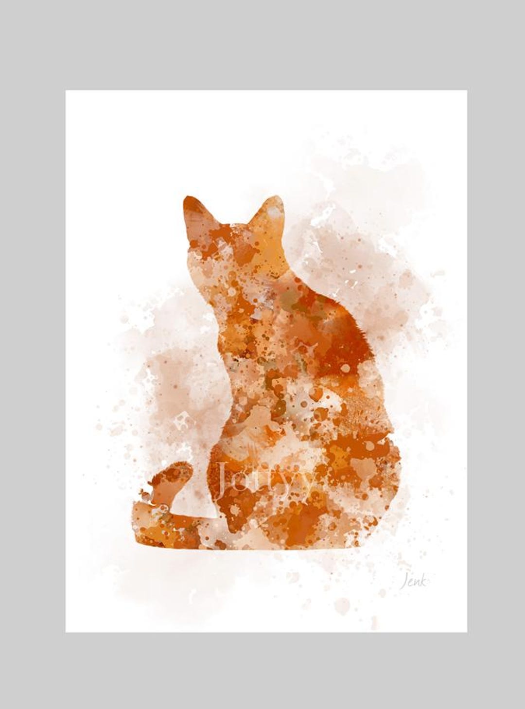 Ginger Cat ART PRINT Animal, Pet, Gift, Cat Lover, Wall Art, Home Decor ...