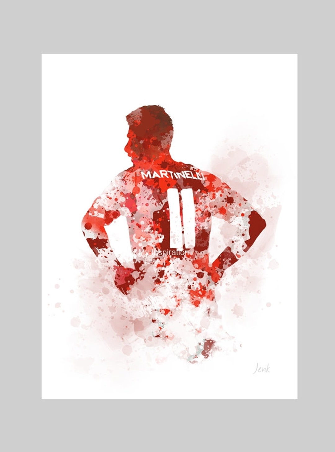 Gabriel Martinelli ART PRINT Arsenal, Football, Sport, Gift, Wall Art ...